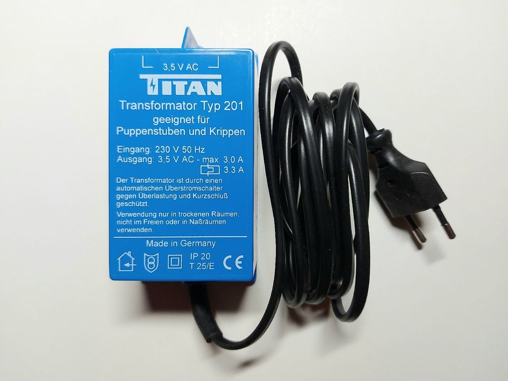 Trafo Titan 3,5 Volt für Puppenstuben (Neu (gemäss Beschreibung)) in ...
