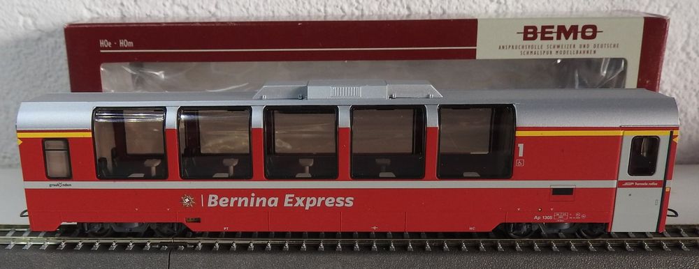 RhB Bernina Express Wagen Ap 1305 1 Klasse Bemo H0m OVP (Neu (gemäss Beschreibung)) in Salez für ...