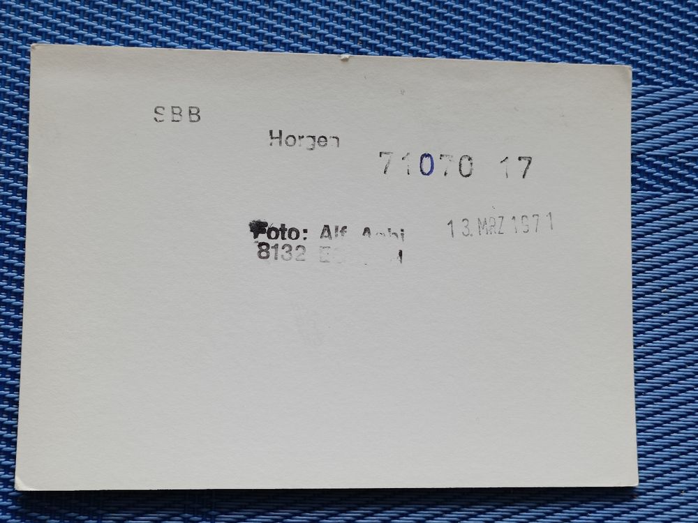 Alte Bahn Photo SBB / Lokomotive in Horgen von 1971 (Gebraucht) in ...