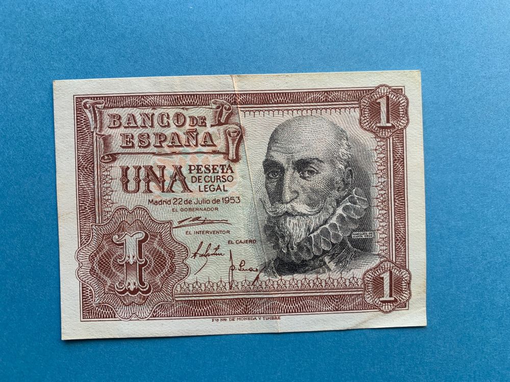 ESPAGNE - Una Peseta 22 Julio 1953 - Marques DE SANTA CRUZ | Kaufen auf ...