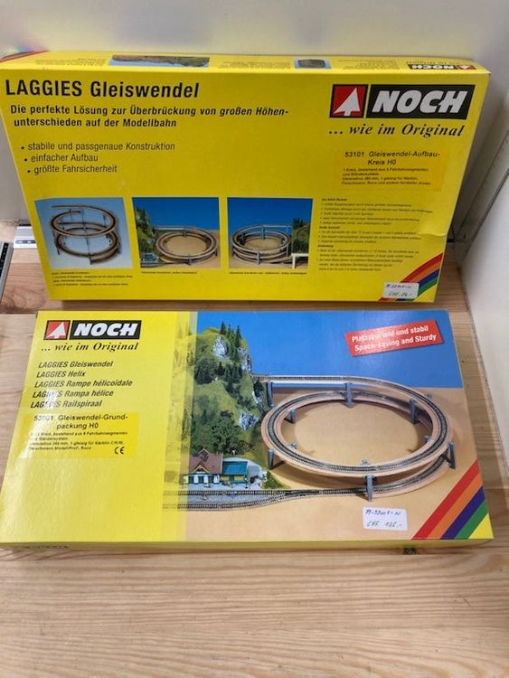 NOCH H0 Set aus 53001 und 53101 LAGGIES Gleiswendel (Neu und ...