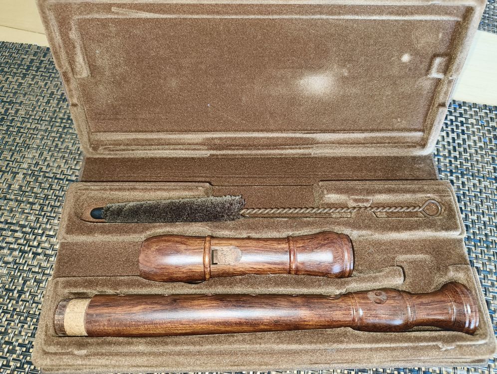 Kung Recorder Wood Swiss Made With Box Baroque Style (Neu (gemäss ...