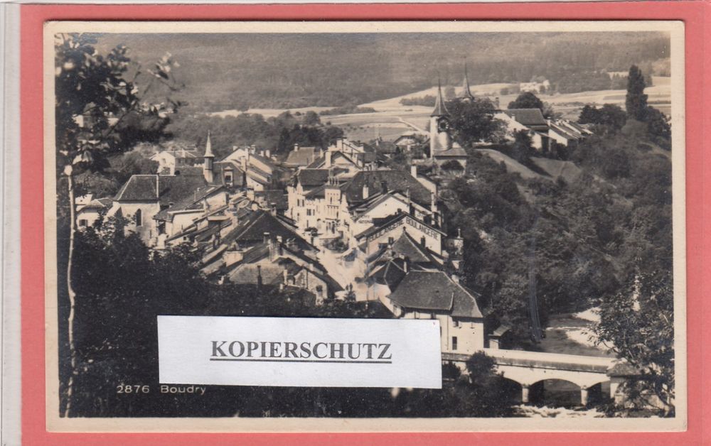 Ne Boudry 1935 Dorfansicht Cafe National Bahnstempel Gebraucht In