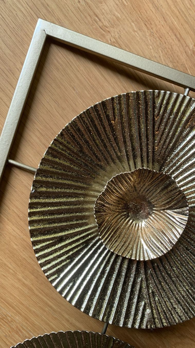 Déco murale originale, design métal doré 60cm × 25cm neuf (Neuf (Voir ...