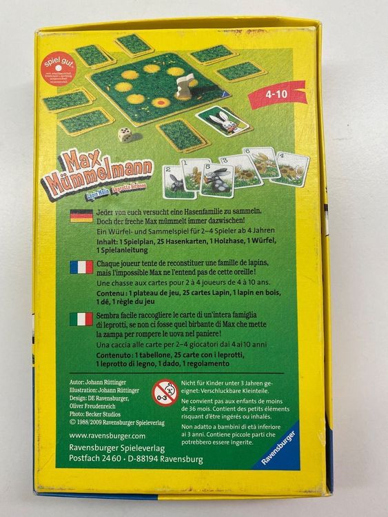 RAVENSBURGER SPIEL MAX MÜMMELMANN | Kaufen auf Ricardo