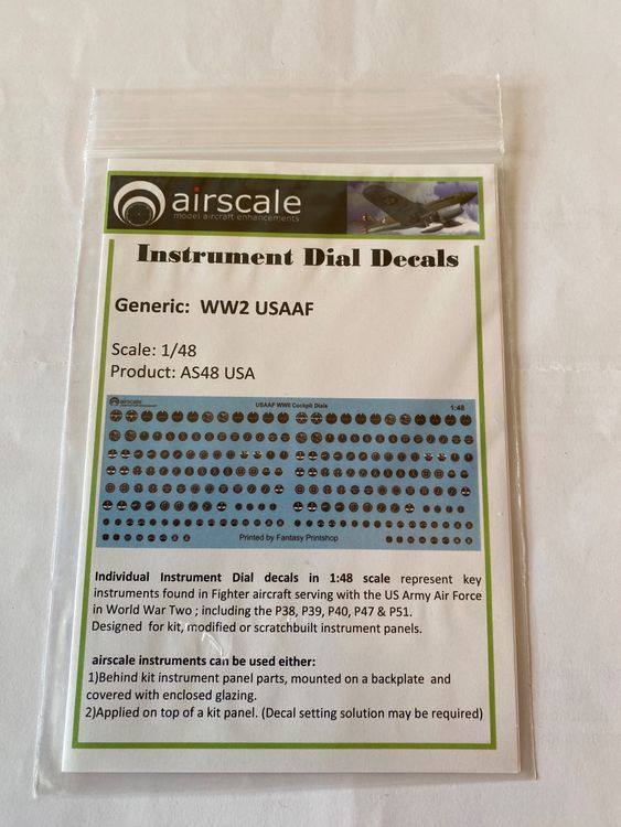 1/48 WWII USAAF INSTRUMENT DIAL DECALS | Kaufen auf Ricardo