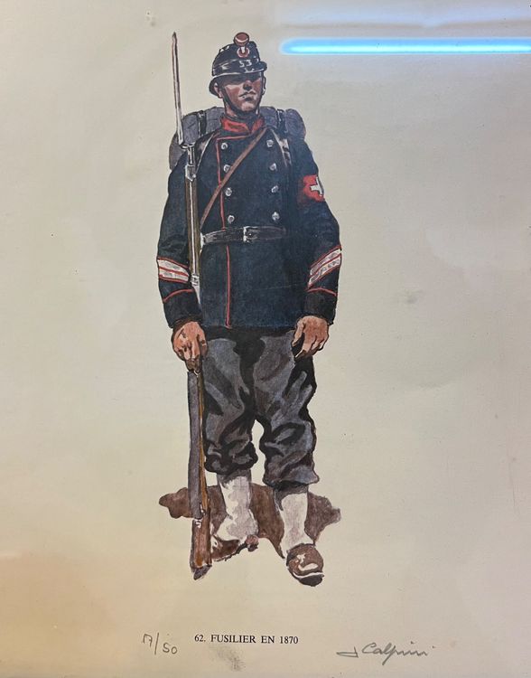 9 gravures de militaires Suisse Armée Calpini d'après Bovard | Kaufen ...