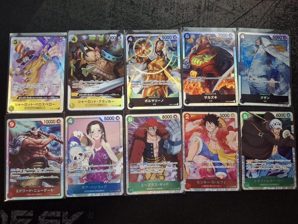 One Piece - 10 verschiedene SR V1 Karten - JP (Neu (gemäss Beschreibung ...
