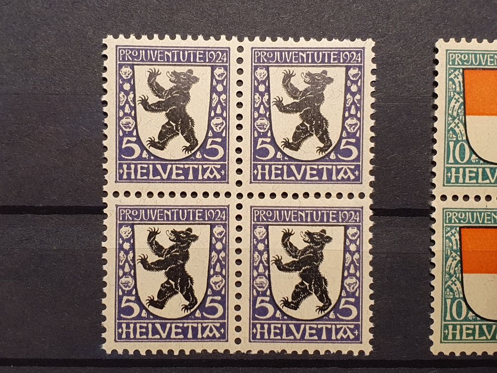 JUVENTUTE Serie 1924 Nr. J29 bis J32 4er Blocks postfrisch | Kaufen auf Ricardo