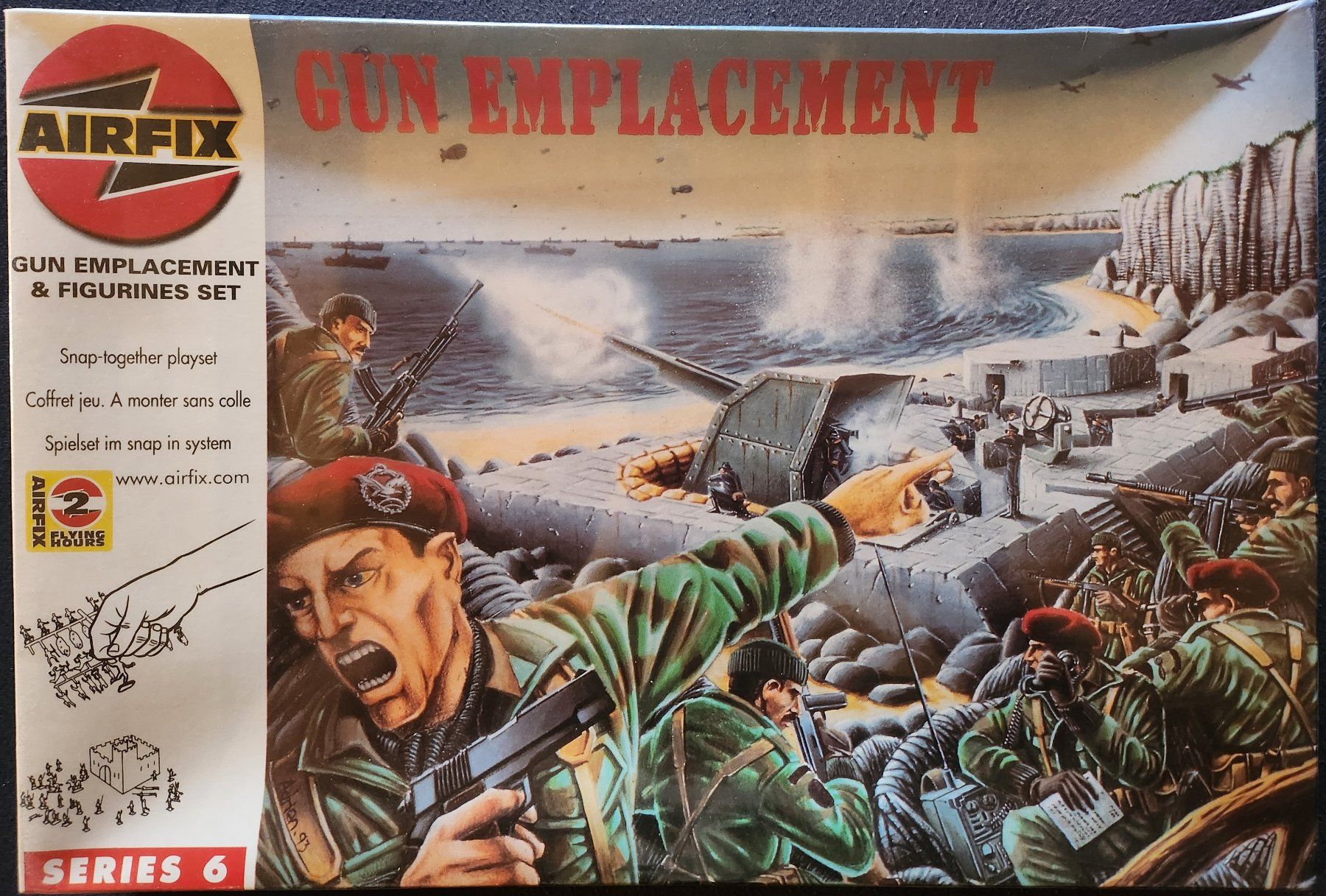 AIRFIX 06704 GUN EMPLACEMENT PLASTIKBAUSATZ 1:76 NOS (Neu und ...