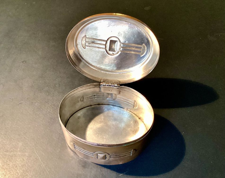 E., Dose antik Art Deco C Deffner versilbert Kupfer (Gebraucht) in Klosters für CHF 10 – nur ...