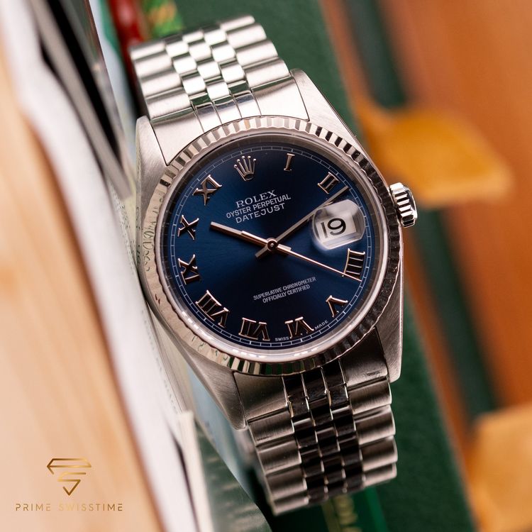 Rolex Datejust 36/ 16234 / 2005 / Blue Roman DIal / Full Set (Gebraucht) in Luzern für CHF 6890 ...