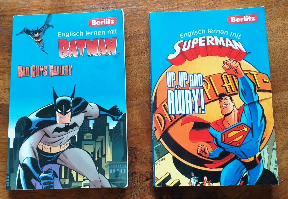 Englisch lernen mit Batman+Superman, 2 Comics Berlitz Verlag (Gebraucht ...