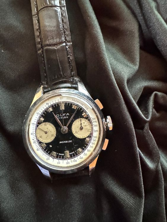 Vintage Olma 17 Rubis Incabloc Chronograph Swiss Made | Kaufen auf Ricardo