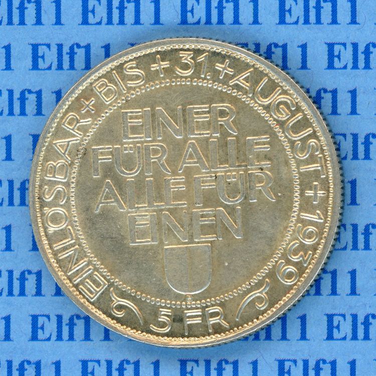 CHF___5.00 1939 Luzern -stgl 5 Franken (Neu (gemäss Beschreibung)) in Widnau für CHF 55 – mit ...