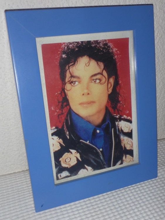 Michael Jackson coloured photograph in wooden frame/glass | Kaufen auf ...