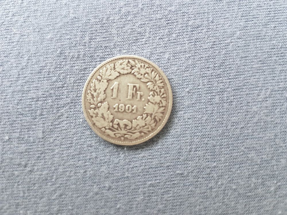 1 Franken 1901 uralte rare Silbermünze ab nur 1 Fr !!! (Gebraucht) in Camignolo für CHF 2.8 ...