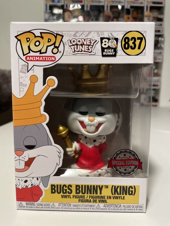 Funko Pop! Animation Bugs Bunny King 837 looney tunes (Neu und ...