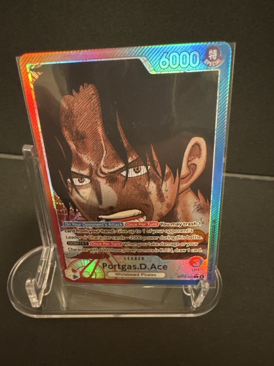 One Piece Portgas D. Ace Alt Art Leader OP13-002 L 🇬🇧 (Gebraucht) in ...