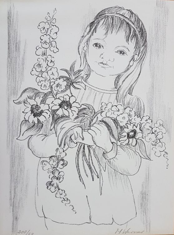 Margrit Werner-Wild (Kt. Glarus 1927-) orig. Lithographie (Gebraucht ...