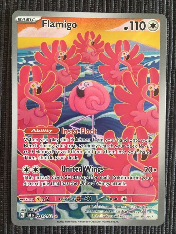 Pokemon Paldea Evolved Flamingo Art Rare EN (Neu (gemäss Beschreibung ...
