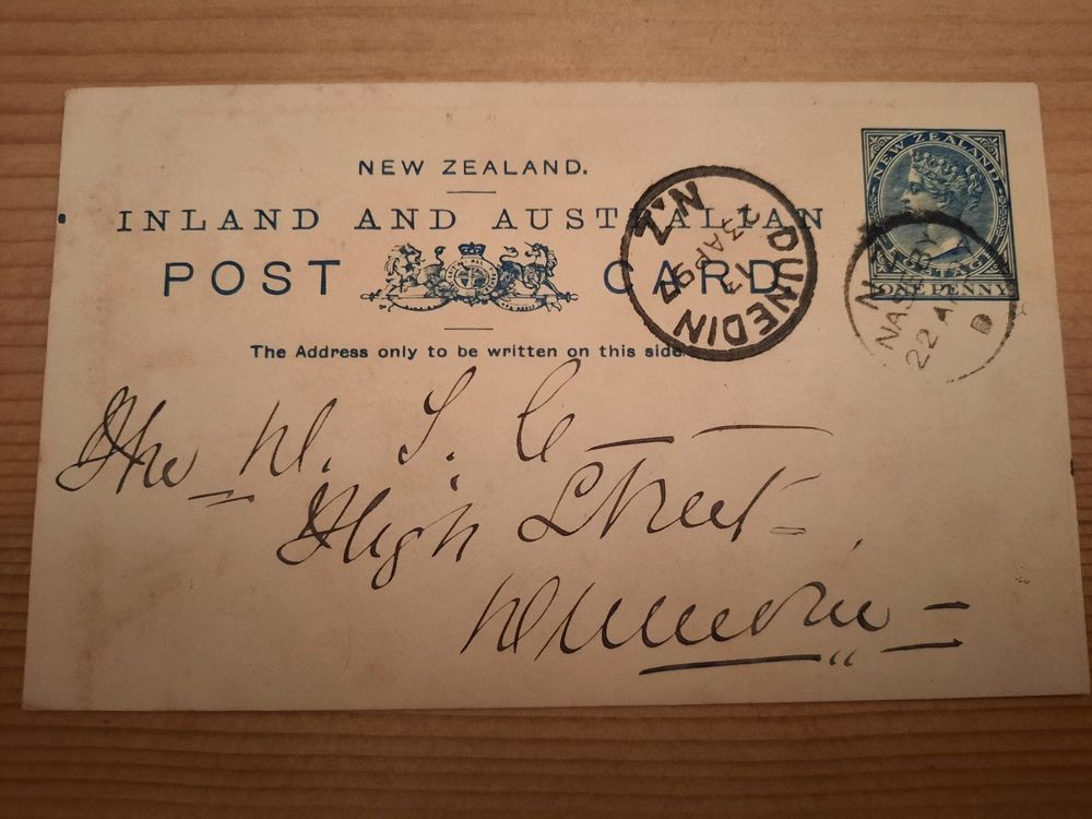 New Zealand Inland and Australian Post Card 1897 gem.Bilder (Gebraucht ...