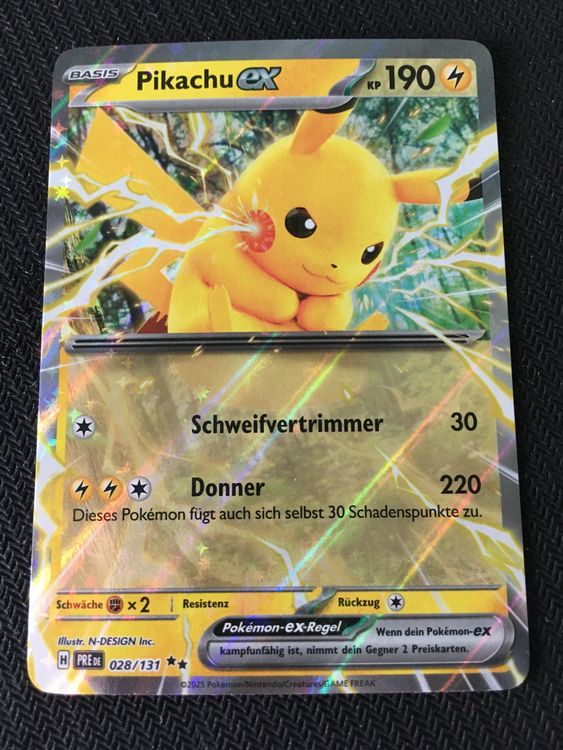 PRE 028 Pikachu ex - Pokémon - Prismatische Entwicklung - DE (Neu ...