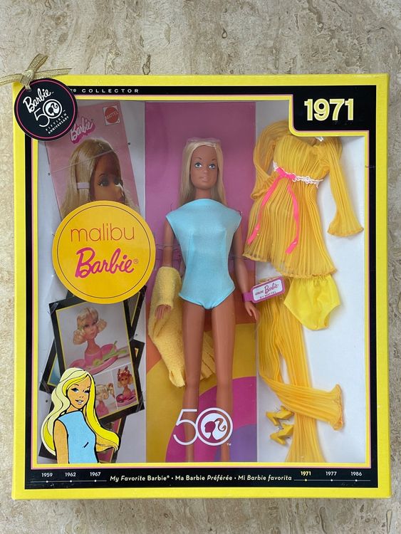 Barbie Collector 50th Anniversary Malibu 1971 Barbie OVP (Gebraucht) in ...