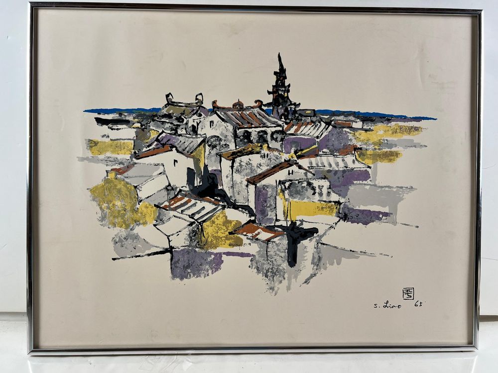 Landschaft Serigraphie von Liao Xiuping (Gebraucht) in Neuhausen am Rheinfall für CHF 10 – mit ...