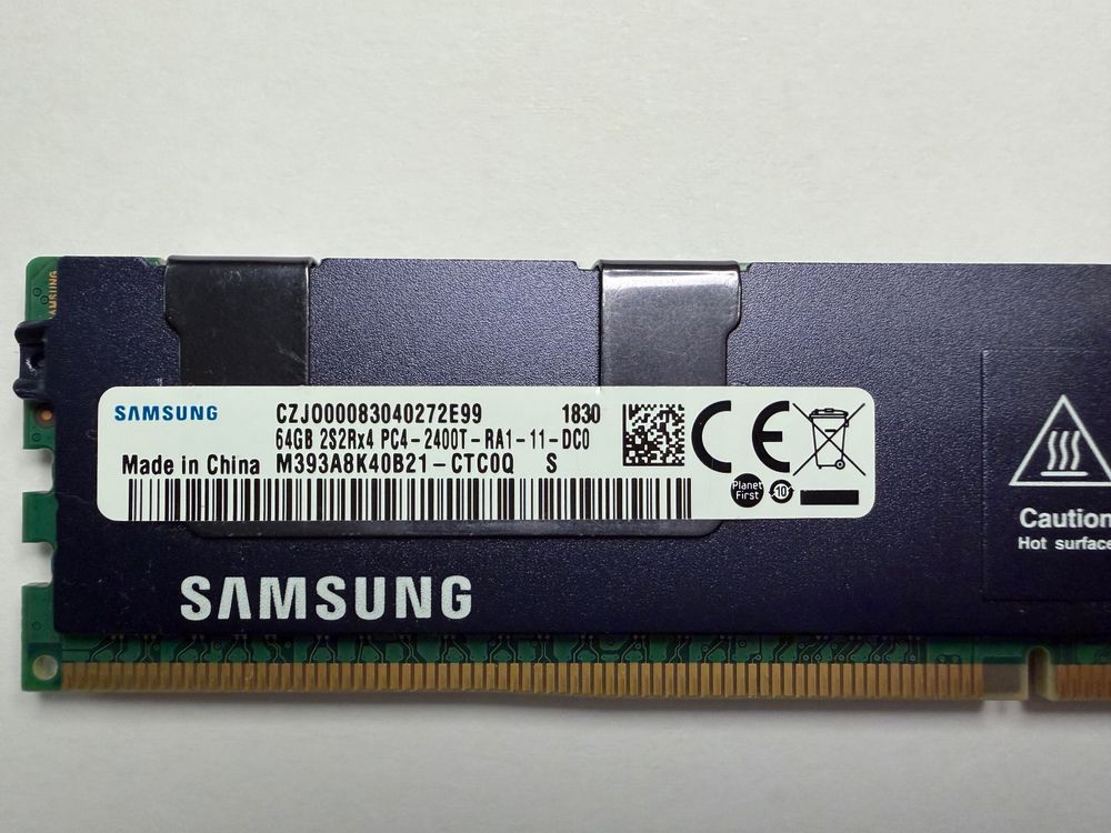 MEGA SALE RAM ++ Samsung 64 GB 2S2Rx4 PC4 2400T ECC DDR4 RAM (Gebraucht ...
