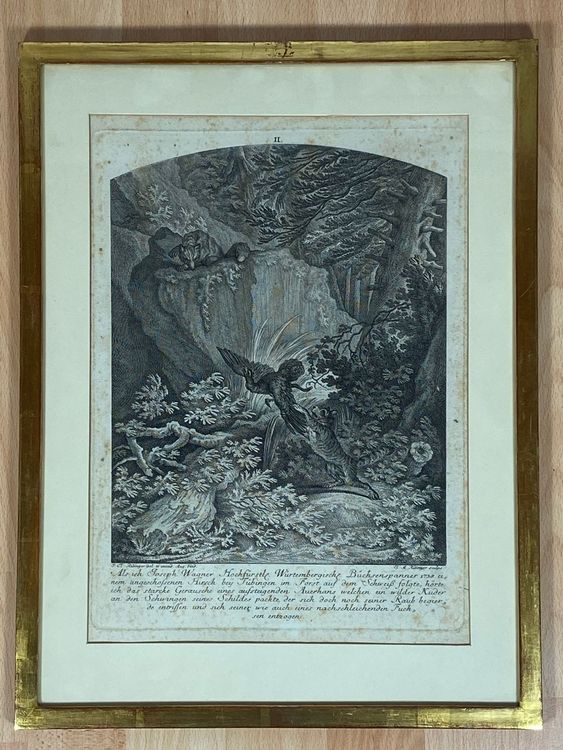 Ridinger Jagd Kupferstich antik (Gebraucht) in Vaduz für CHF 69 – mit Lieferung auf Ricardo kaufen