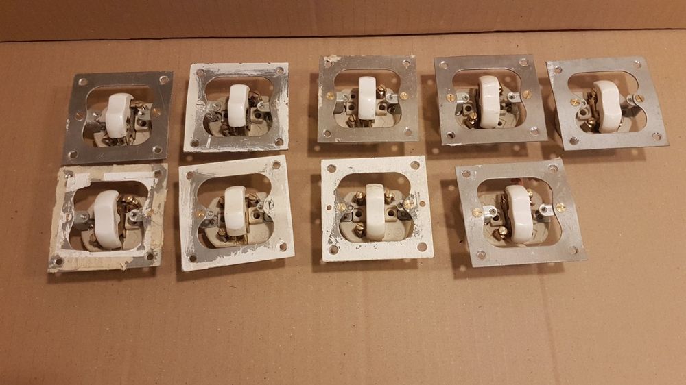 Altes Elektro-Material, Keramik: Kippschalter | Kaufen auf Ricardo