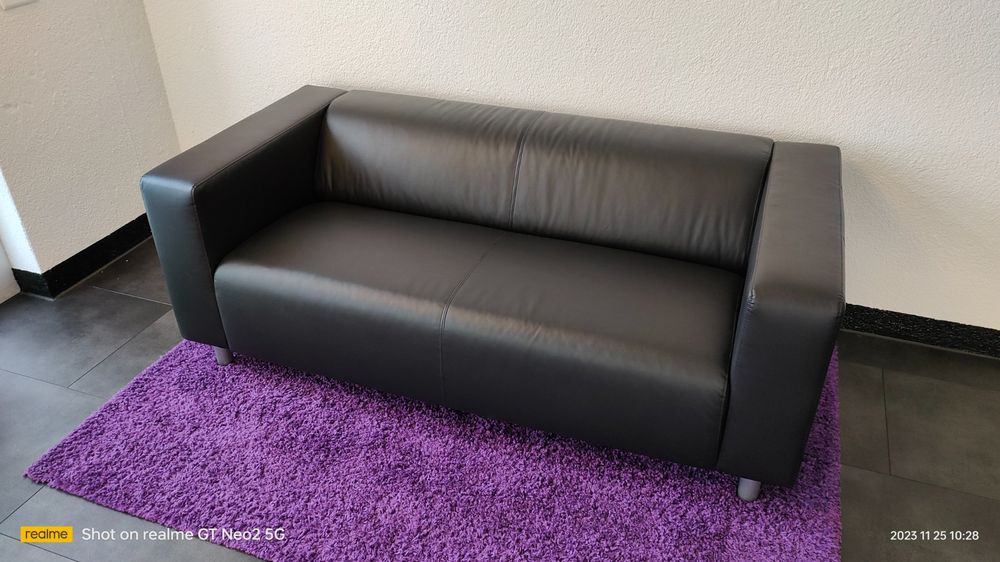 IKEA KLIPPAN 2er-Sofa, schwarz, wenig gebraucht | Kaufen auf Ricardo