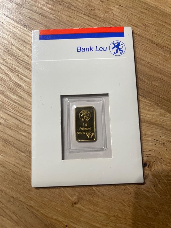 1g Gold Bank Leu (Neu und originalverpackt) in Nürensdorf für CHF 90 ...
