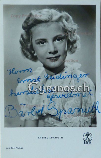 Bärbel Spanuth (1941) Schauspielerin - Autogramm (Gebraucht) in ...