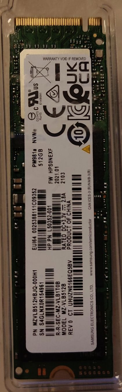Samsung NVMe SSD 512GB - Schnell und Zuverlässig! (Gebraucht) in Ernetschwil für CHF 20 – mit ...