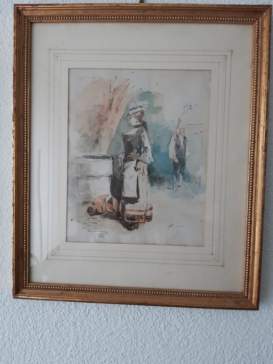 Aquarell von Henry Somm, franz. Schule 19. J., sig. und dat. (Gebraucht) in Wil für CHF 50 – mit ...