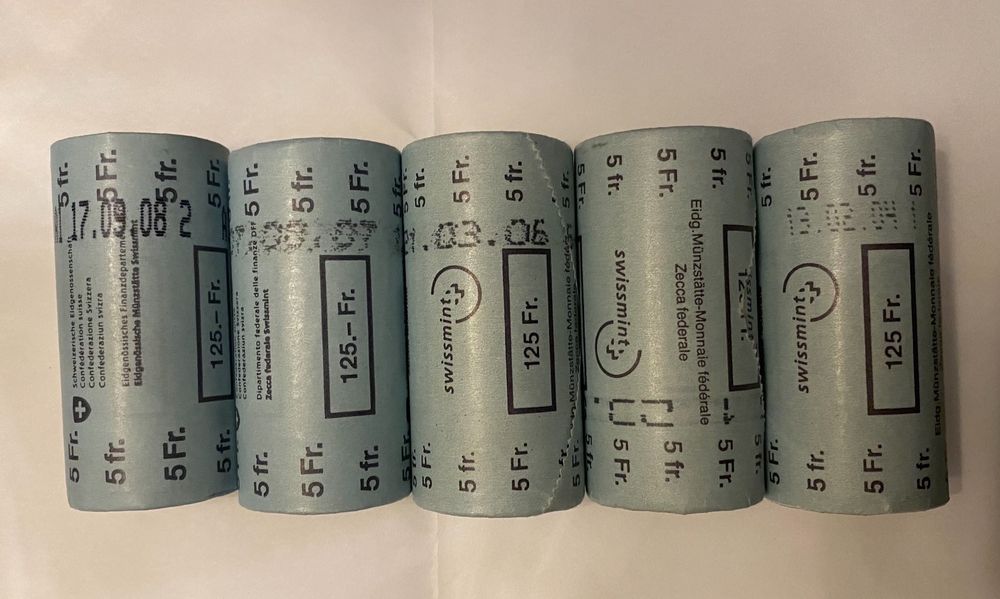 5 Franken 2004 / 2005 / 2006 / 2007 / 2008 (5 Rollen) | Kaufen auf Ricardo