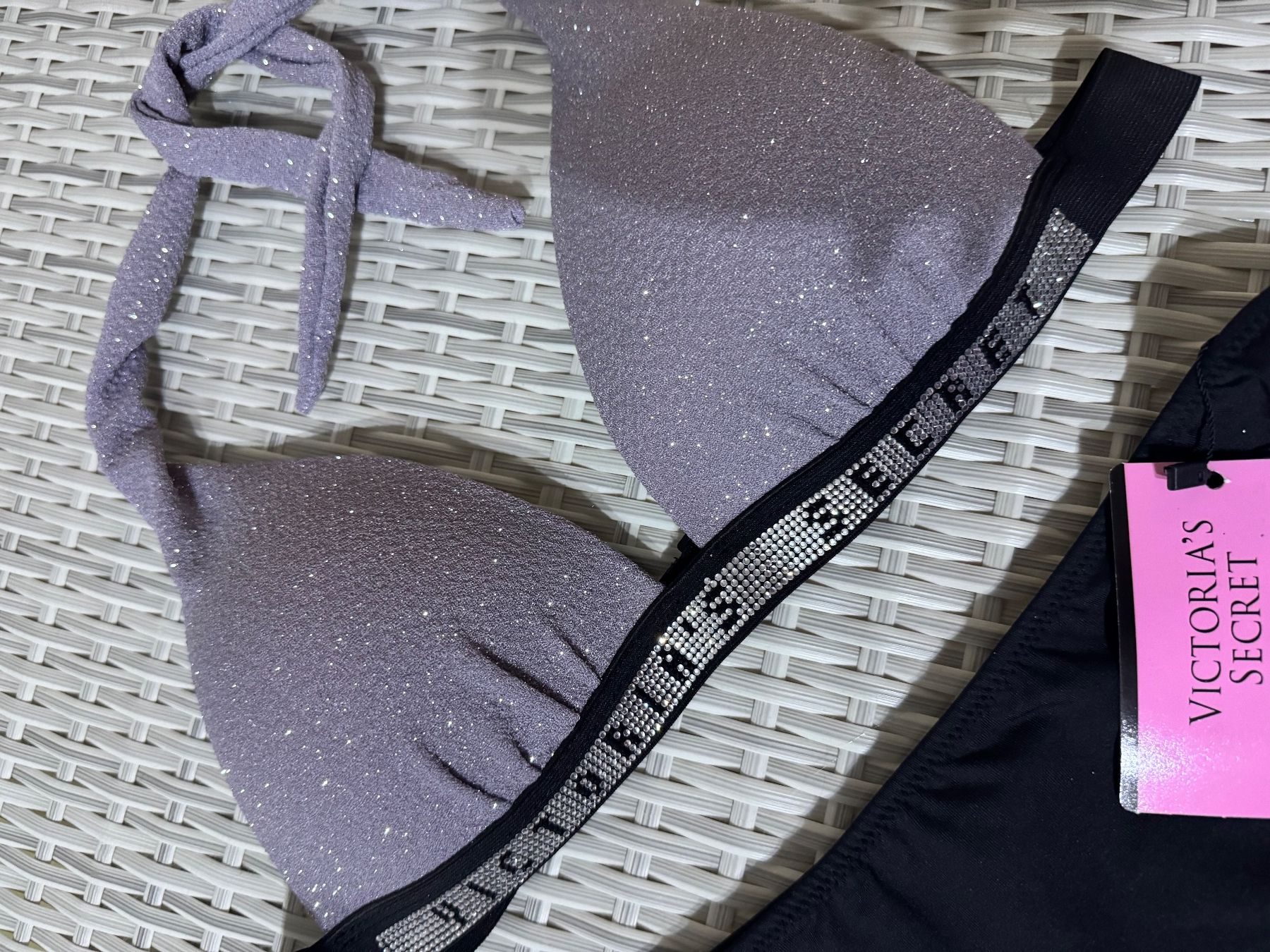 💗 Victoria's Secret Bikini, Silber/Schwarz (Neu und originalverpackt ...