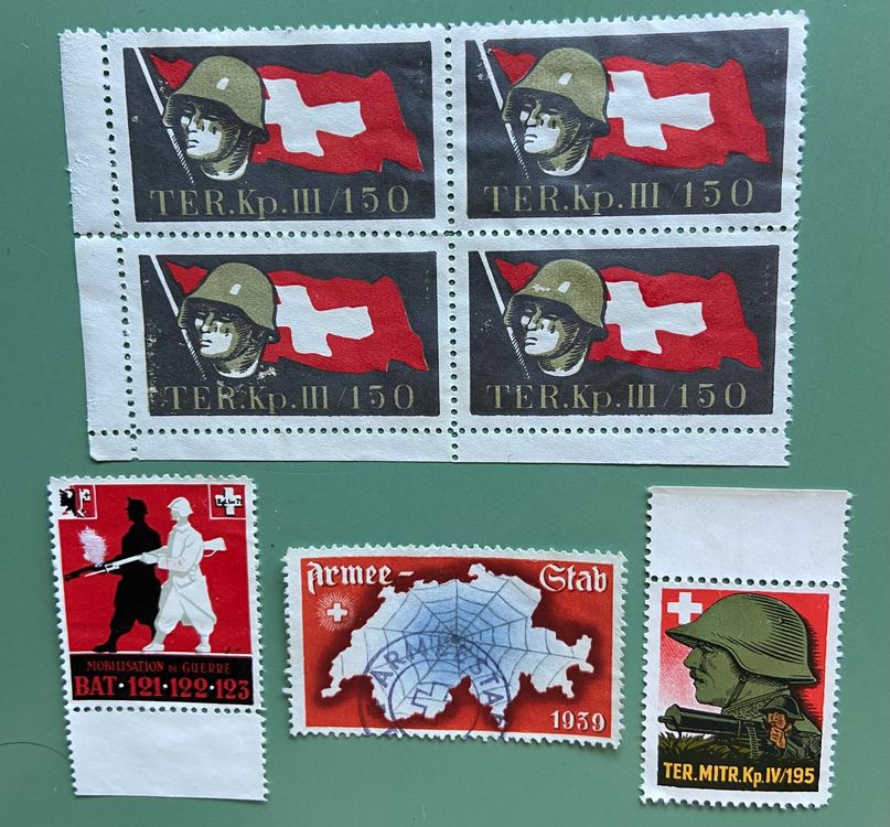 Soldatenmarken: 4er Block und diverse 1939 | Kaufen auf Ricardo