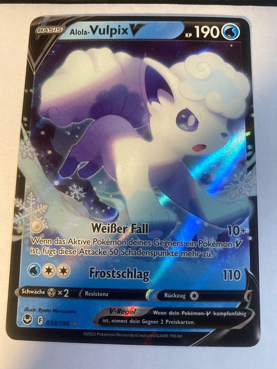 Pokemonkarte Alola-Vulpix V (Neu (gemäss Beschreibung)) in Neuhausen ...