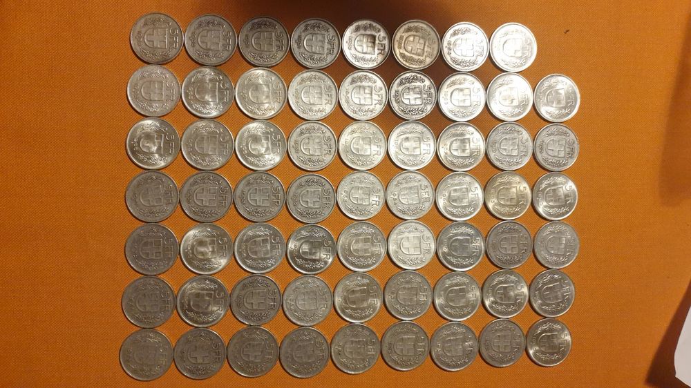 62 pièces de 5 CHF en argent | Kaufen auf Ricardo