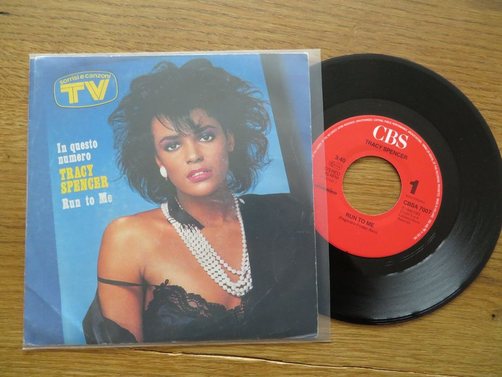 Tracy Spencer - Run To Me - Seltene Single CBS 7007 (Neu (gemäss ...