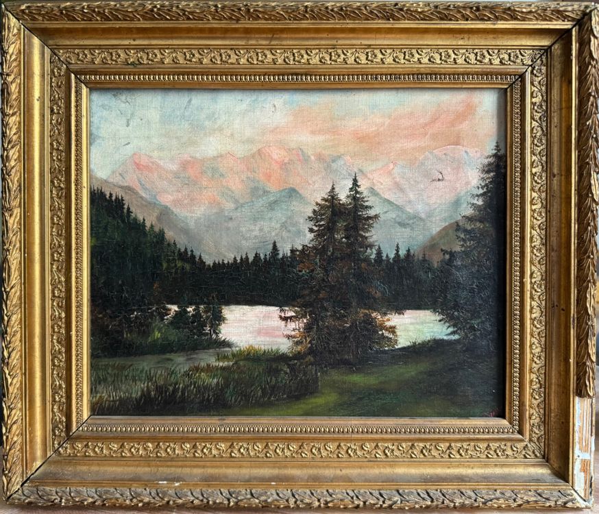 Signature illisible, ecole romantique suiss, huile sir toile (Gebraucht) in Genève für CHF 52.5 ...