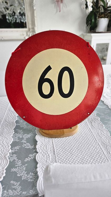 Vintage 60 Schild Blech Strassenschild Verkehrstafel (Gebraucht) in ...