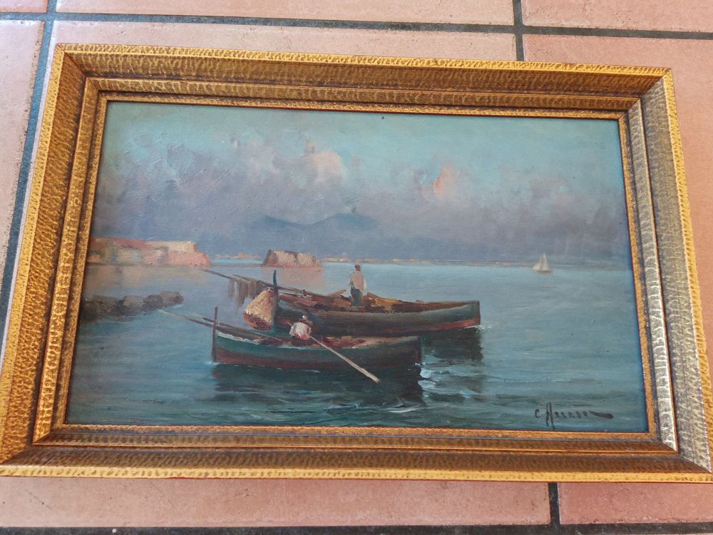 Italienisches Ölbild - signiert Boote (Gebraucht) in Altstätten SG für CHF 45 – mit Lieferung ...