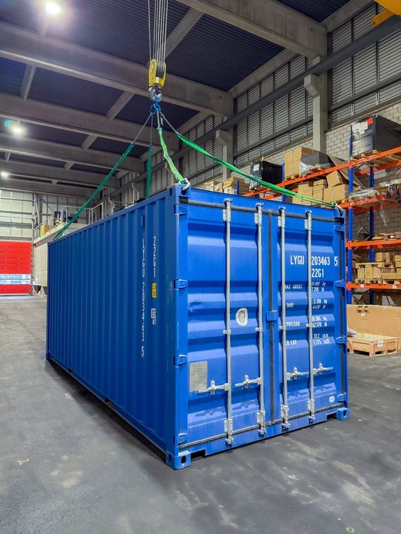 20 Fuss Container Blau (NEU) eine Seefahrt alt (Neuf (Voir description ...