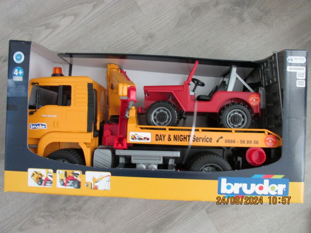 Bruder grosser Abschleppwagen MAN mit Jeep, neu | Kaufen auf Ricardo