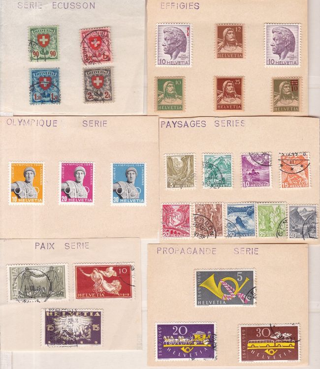 35 Stk. CH Briefmarken Zettel (D'occasion) à Münchwilen AG pour CHF 4 ...