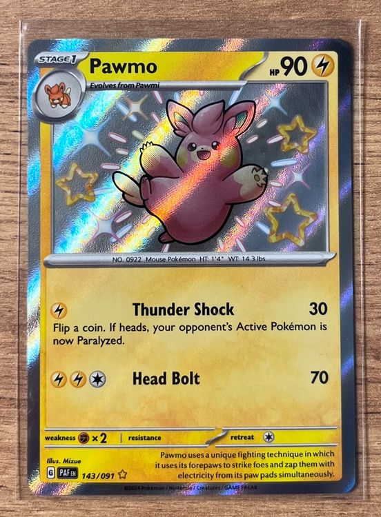 Pawmo BABY SHINY Pokemon Paldean Fates PAF 143/91 (Gebraucht) in ...
